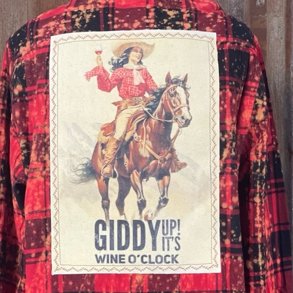 Angry Minnow Vintage | Tops | Nwt Angry Minnow Vintage Flannel Giddy Up ...